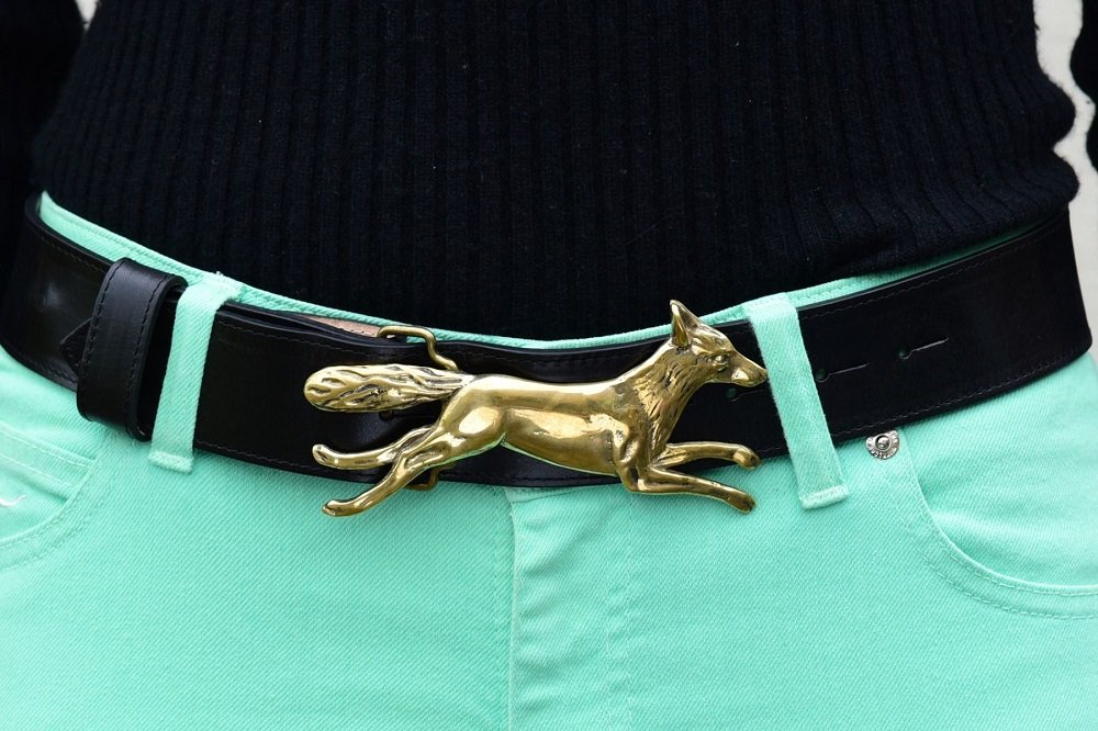 Brass Gold Fox Belt Buckle (Fits 30mm Belts) - Peachy Belts