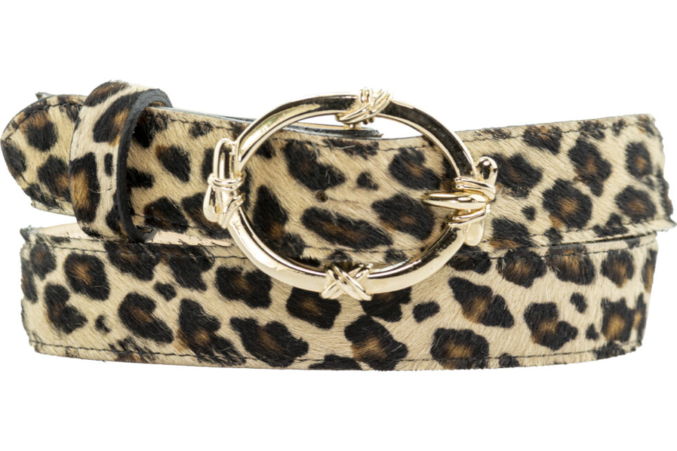 30mm Leopard Print Belt - Peachy Belts