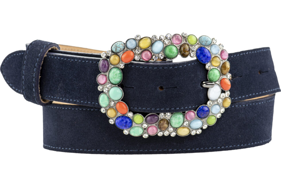Multi Coloured Spangle Buckle (Fits: 30mm Belt) - Peachy Belts