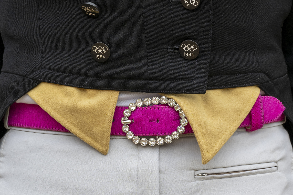 30mm Pink Cowhide Belt/30mm White Oval Diamante Buckle - Peachy Belts