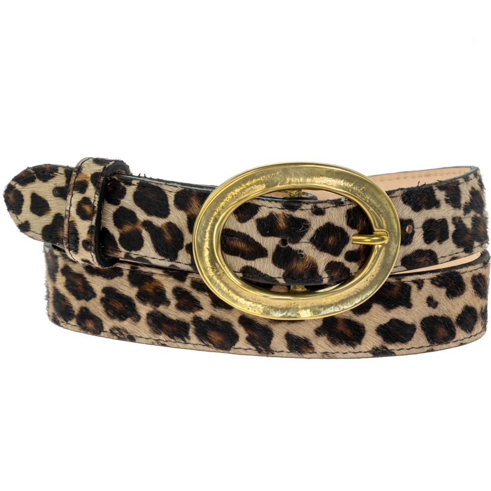 30mm Chunky Gold Oval Buckle - Peachy Belts