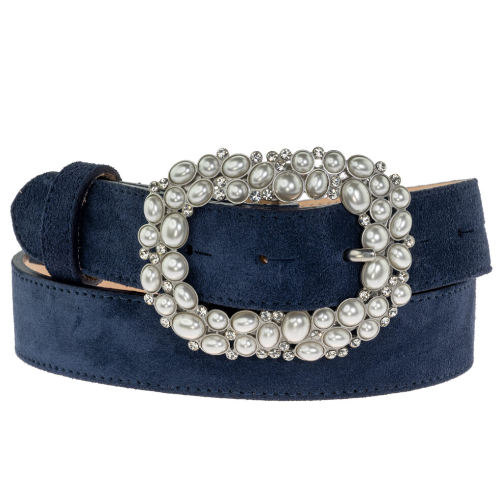 Pearl Spangle Buckle (Fits: 30mm Belt) - Peachy Belts
