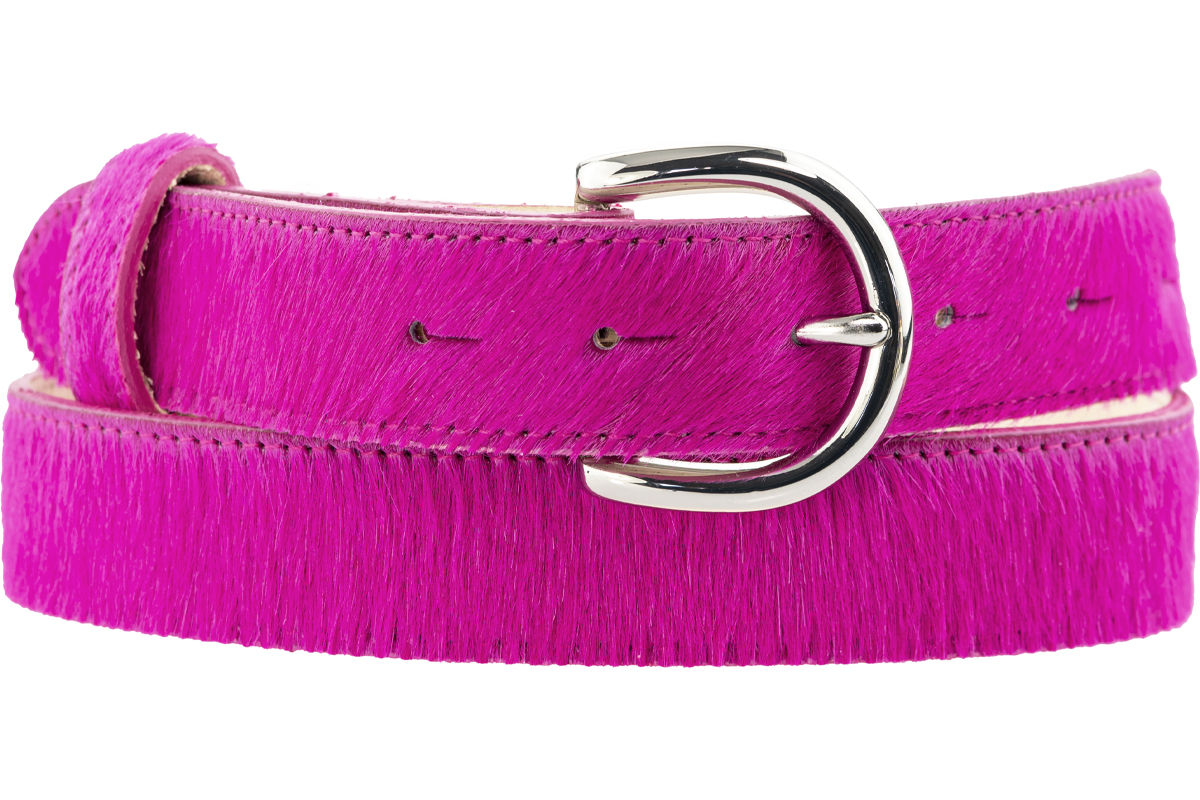 Ladies Pink Cowhide Belt With Detachable Buckle (Width: 30mm) - Peachy ...
