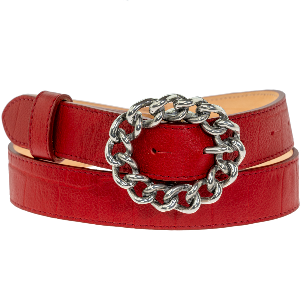 Silver Chain Buckle (Fits: 30mm Belt) - Peachy Belts