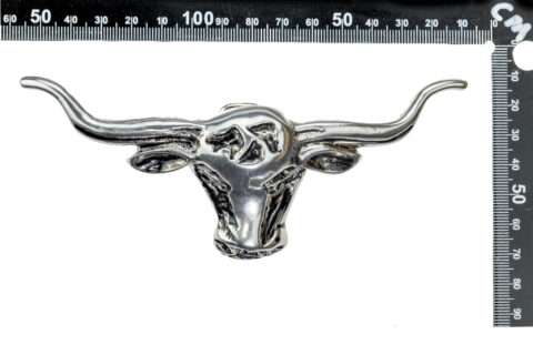 Pewter Plated Silver Steers Head Belt Buckle (Fits Any Belt Size ...