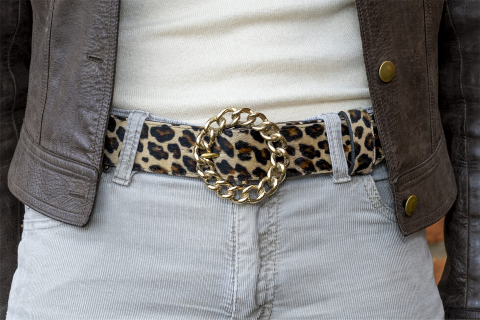 40mm Leopard Print Belt - Peachy Belts