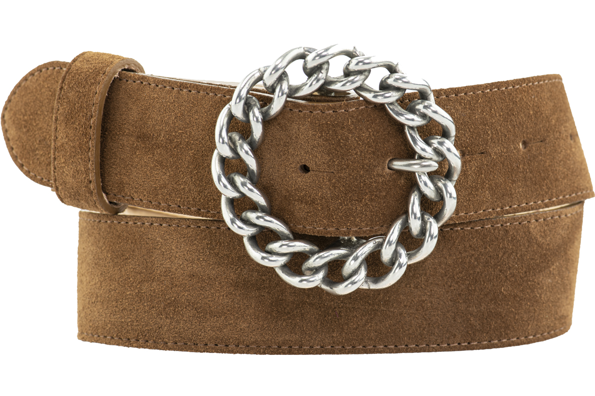 Silver Chain Buckle (Fits: 40mm Belt) - Peachy Belts