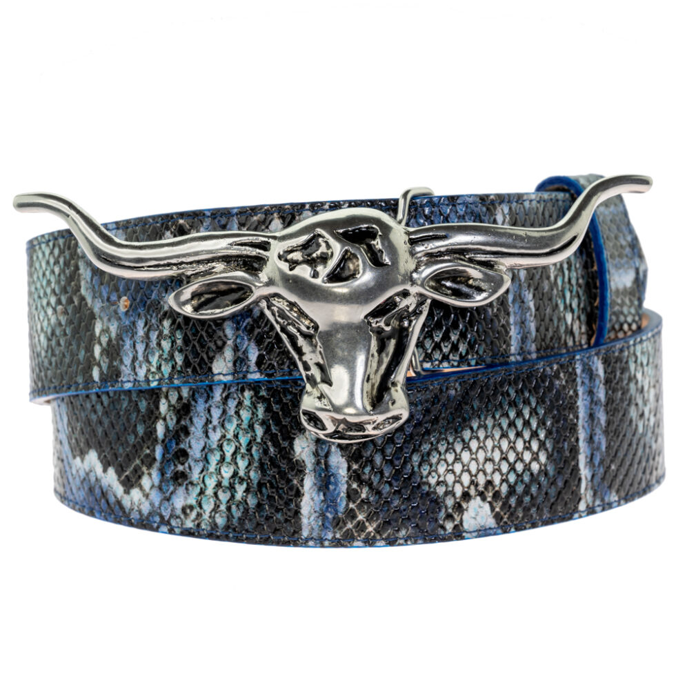 Pewter Plated Silver Steers Head Belt Buckle (Fits Any Belt Size ...