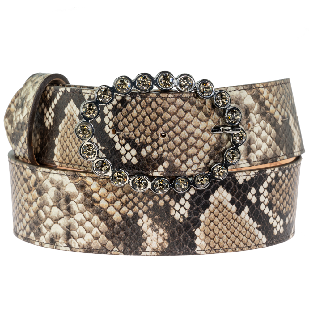 Brindle Oval Diamante Buckle - Peachy Belts
