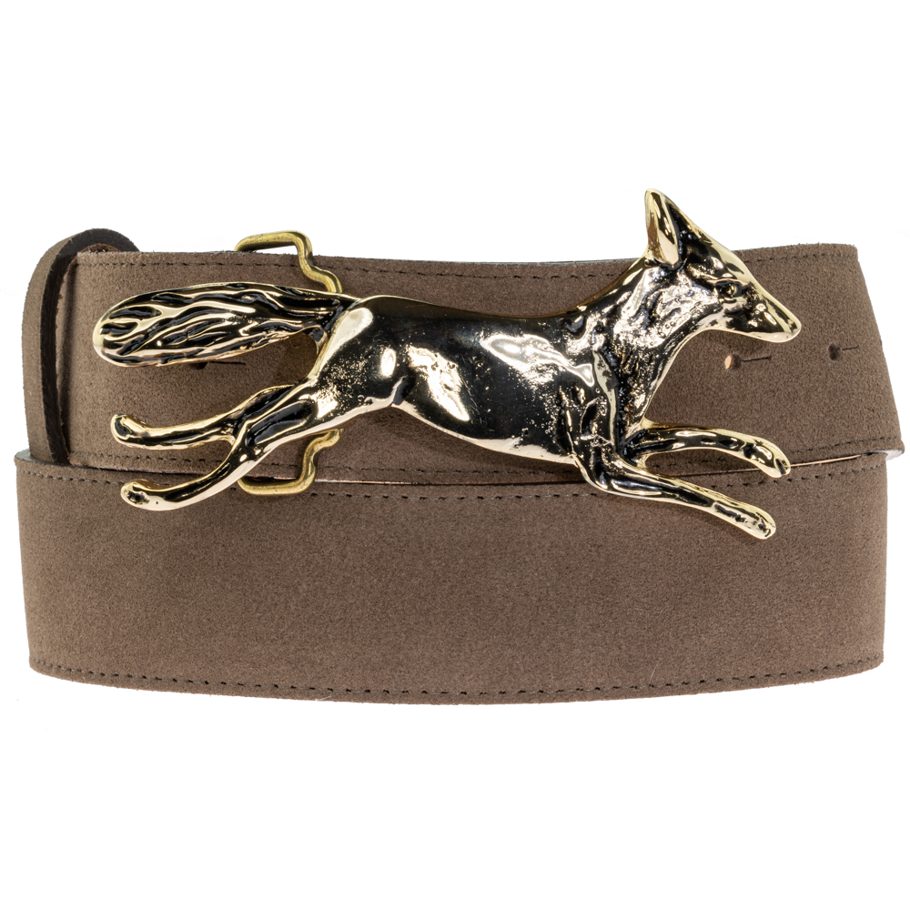 Brass Gold Fox Statement Belt Buckle (Fits 40mm Belts) - Peachy Belts