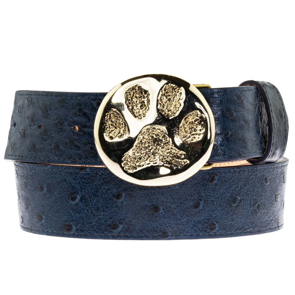 Gold Dog Paw Print Buckle - Peachy Belts