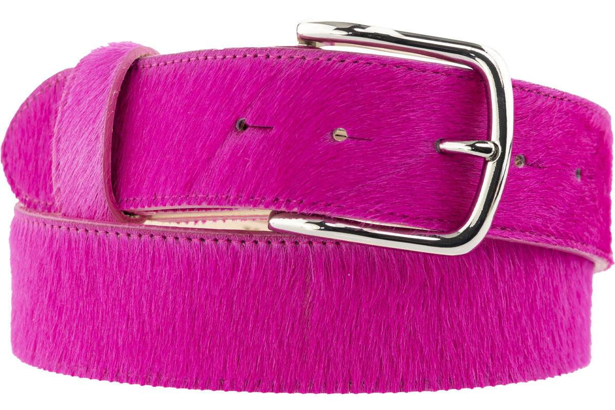 40mm Pink Cowhide Belt with detachable buckle - Peachy Belts