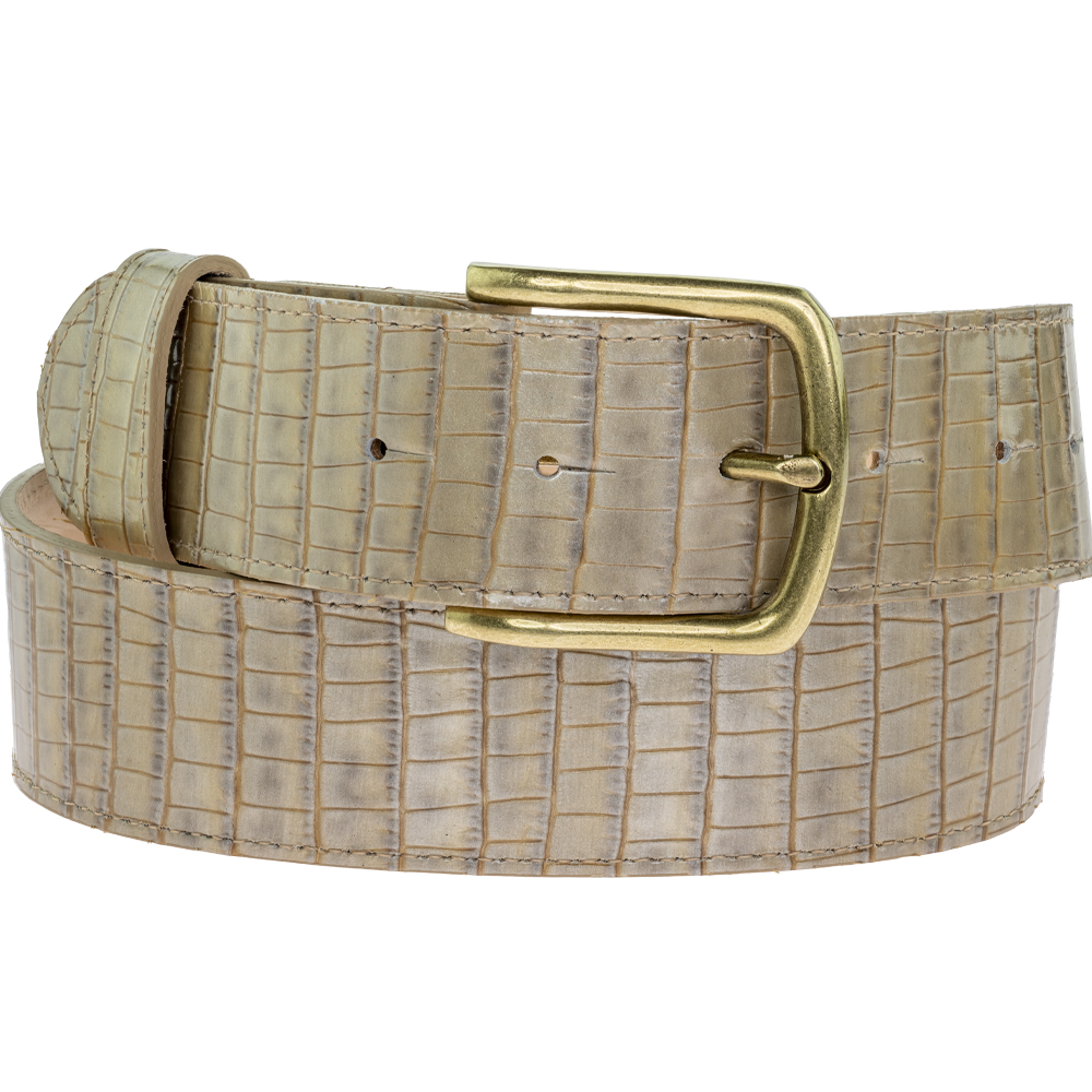 40mm Patent Sand Croc print belt - Peachy Belts