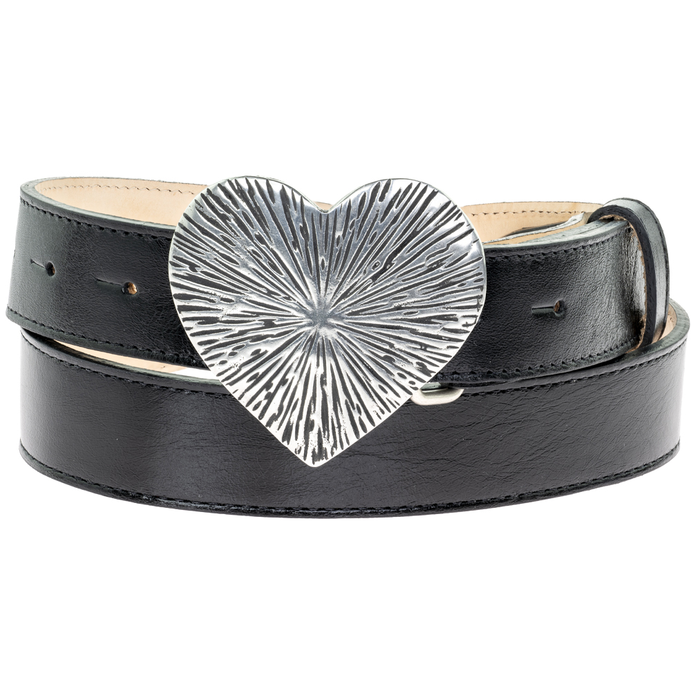 Heart Shaped buckle - Silver Exploding Heart (Fits: 30mm Belts ...