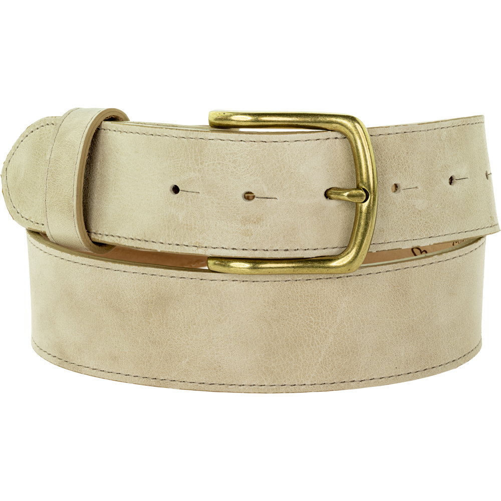 40mm Sand Leather Belt - Peachy Belts